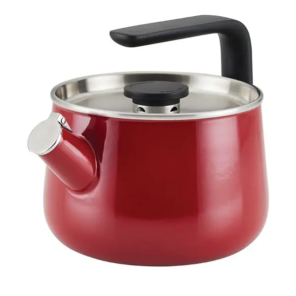 KITCHENAID Enameled Steel Induction 2 Qt Whistling Tea Kettle - Red
