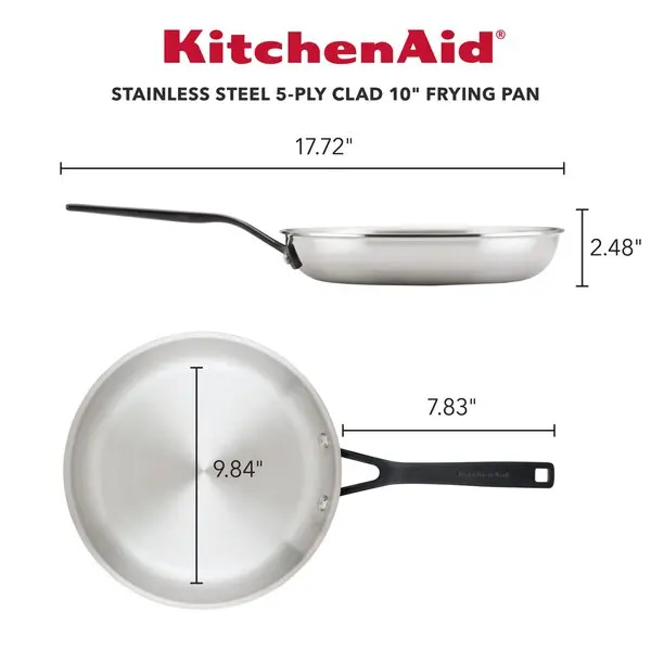 KITCHENAID 5 Ply Stainless Steel 10 Skillet