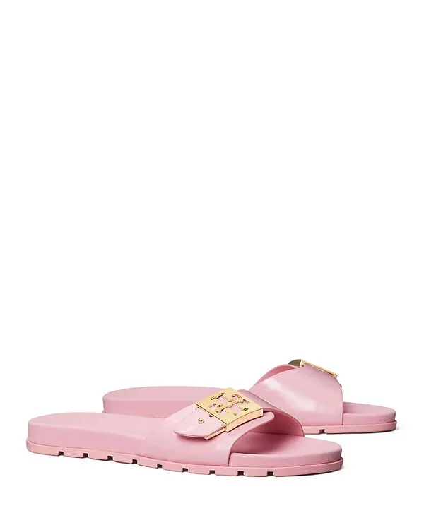 Tory Burch Buckled Slide Sandals - Rosa Candy