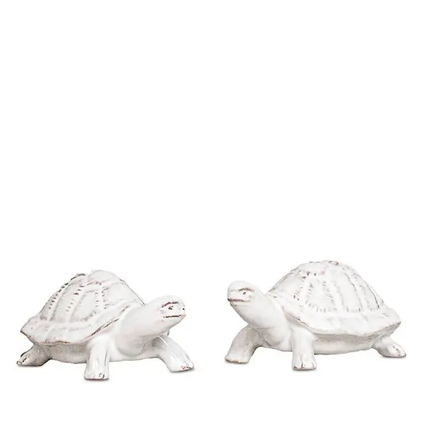 JULISKA Clever Creatures Turtle Salt And Pepper Set - Whitewash