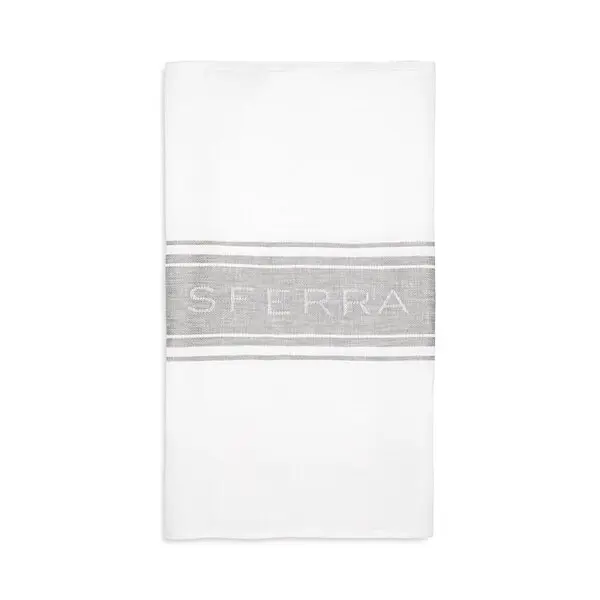 SFERRA Parma Kitchen Towel, Set Of 2 - White/grey
