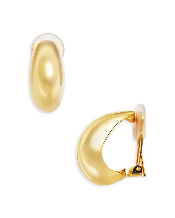 KENNETH JAY LANE Tapered Half Hoop Earrings - Gold