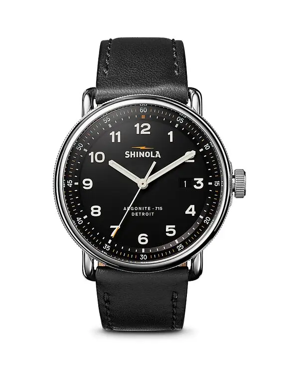 Shinola Canfield 43mm Strap Watch - Black