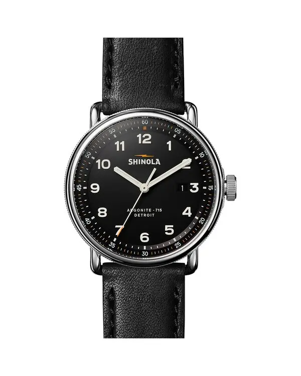 Shinola Canfield 43mm Strap Watch - Black