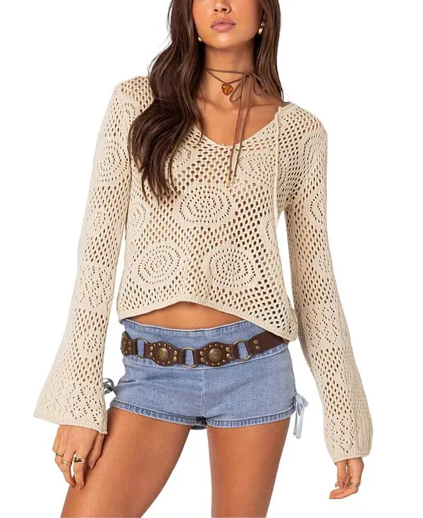 EDIKTED Kinley Crochet Top