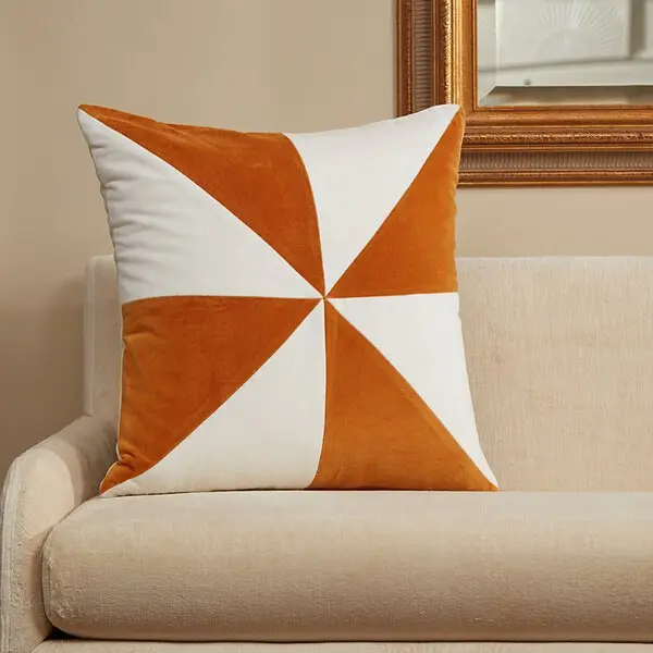 ROSELLI Pinwheel Gold Ivory Pillow, 20 X 20 - Gold/ivory