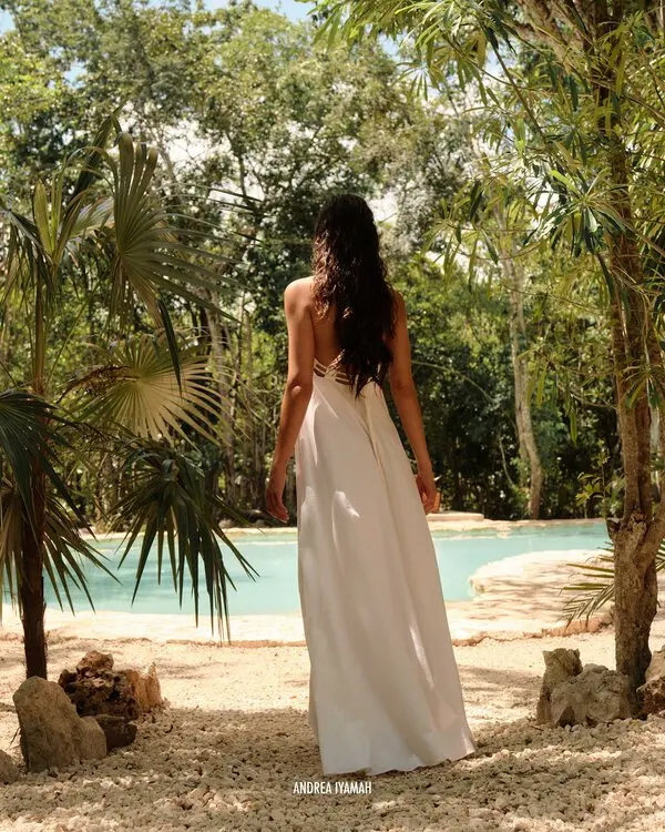 essi maxi dress Andrea Iyamah Essi Maxi Dress Swim Cover-Up In Limestone - 65% Off
