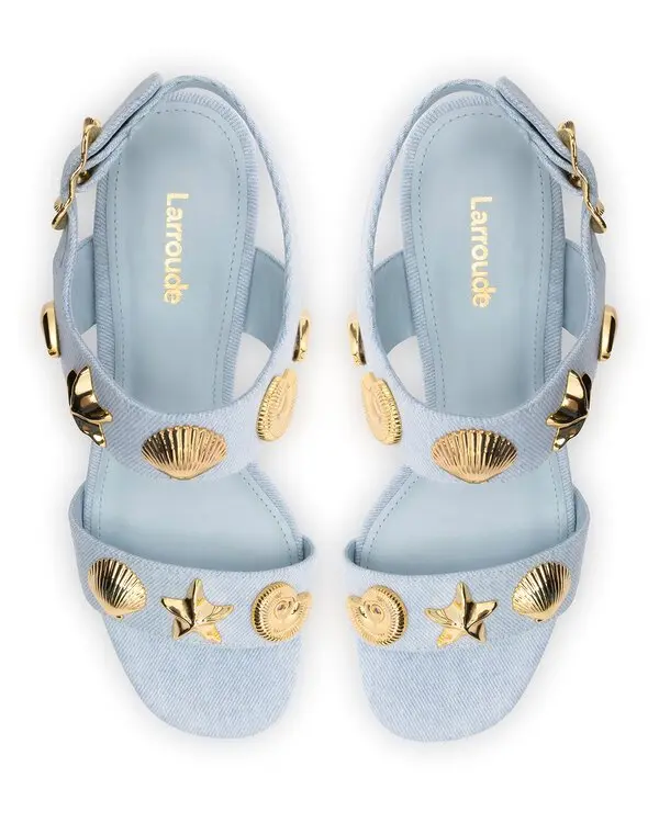 Larroude Madison Studded Strappy Sandals - Maya