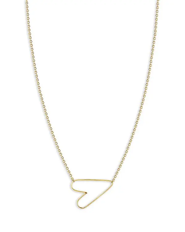 Zoe Chicco Heart Necklace - Gold