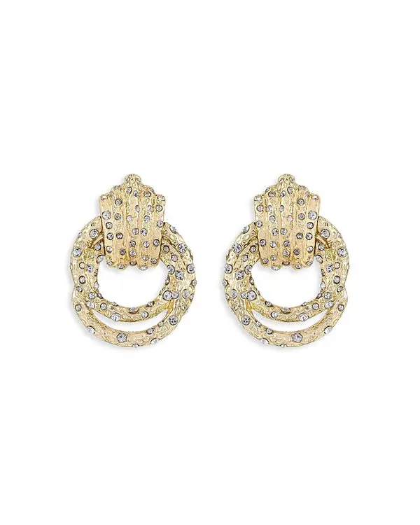 Ettika Doorknocker Drop Earrings - Gold