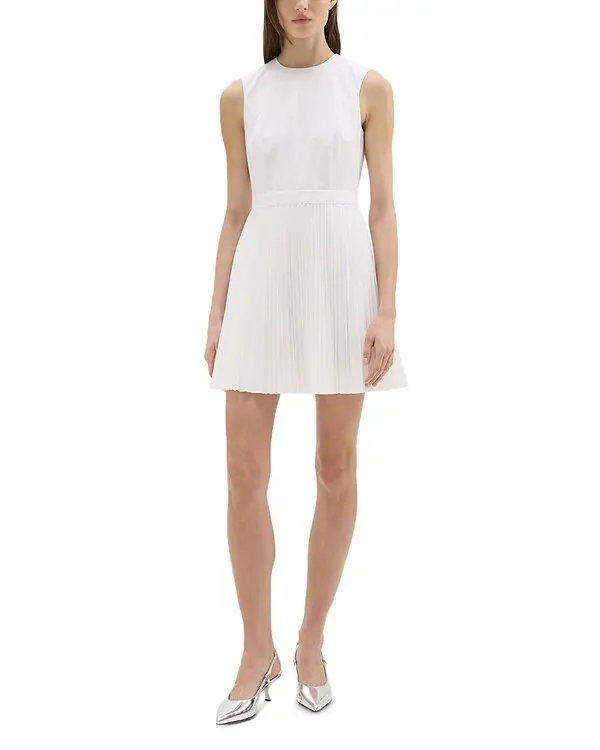 Theory Pleated Mini Dress
