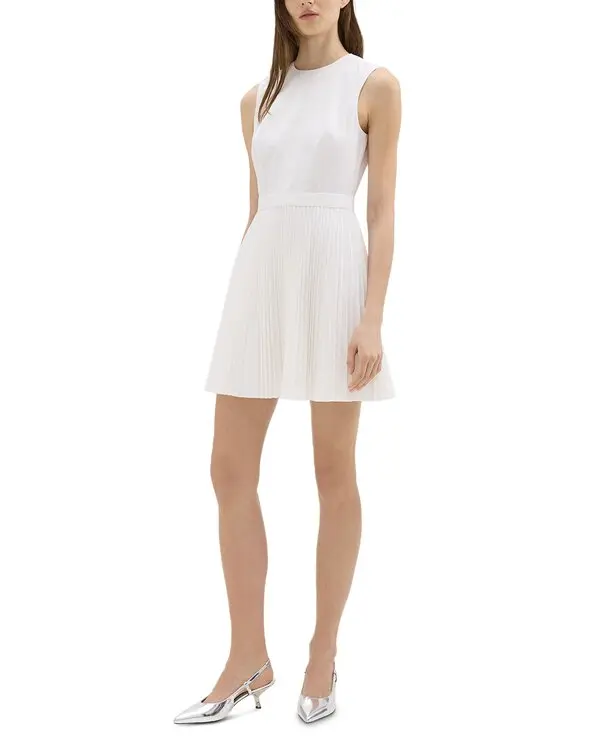 Theory Pleated Mini Dress