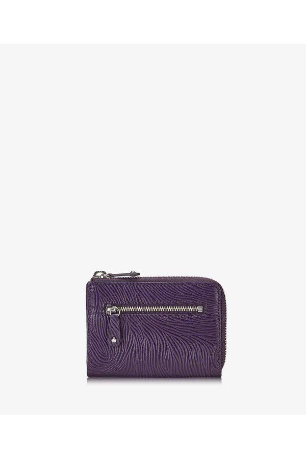 Gigi New York Mini Half-zip Wallet - Purple