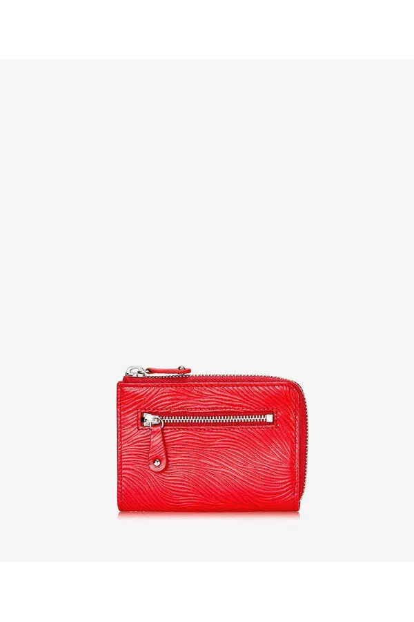 Gigi New York Mini Half-zip Wallet - Red