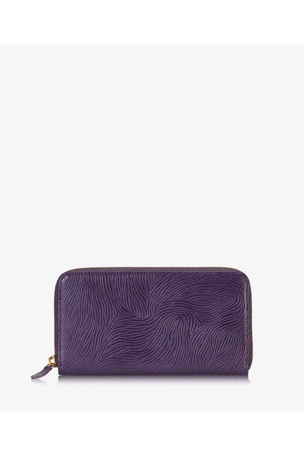 Gigi New York Large Zip Around Wallet - Purple