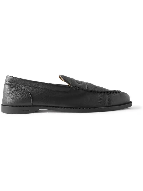 John Lobb Pace Full-grain Leather Loafers