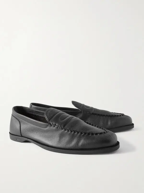 John Lobb Pace Full-grain Leather Loafers
