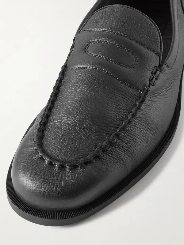 John Lobb Pace Full-grain Leather Loafers
