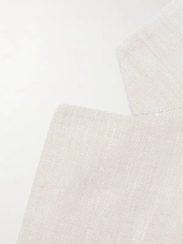 Canali Kei Slim-fit Linen And Wool-blend Suit Jacket