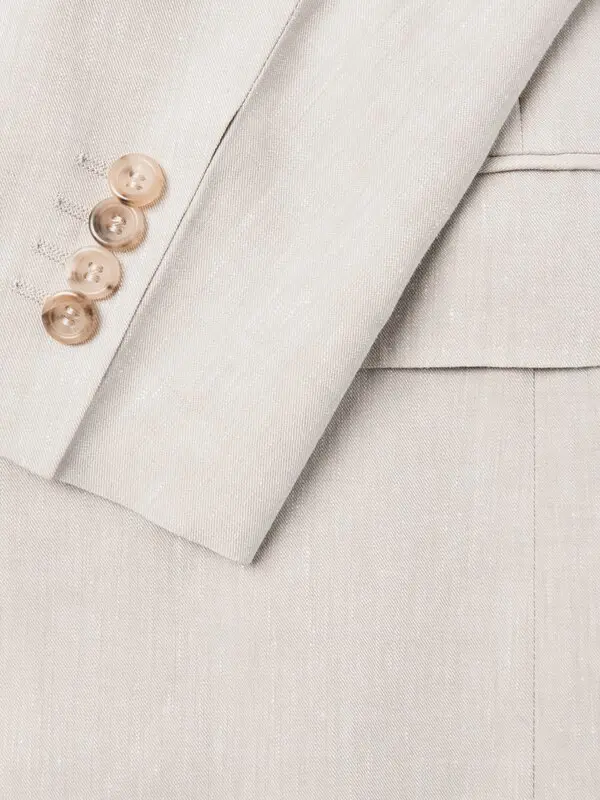 Canali Kei Slim-fit Linen And Wool-blend Suit Jacket