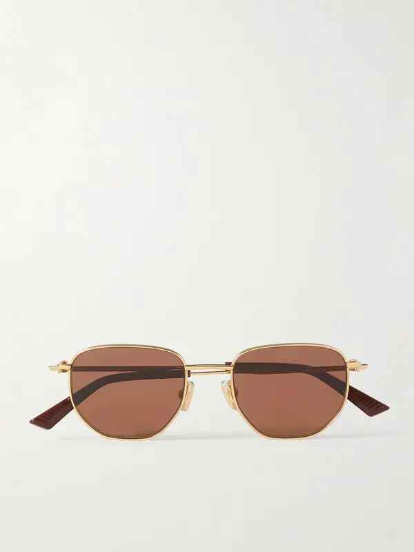 Bottega Veneta Round-frame Sunglasses - Gold