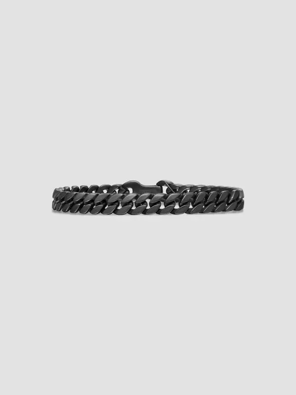 David Yurman Curb Chain Bracelet In Titanium, 8mm - Black