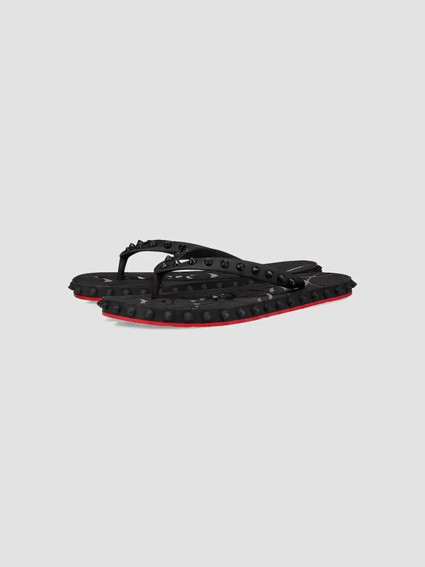 CHRISTIAN LOUBOUTIN Super Loubi Flip Flops - Black