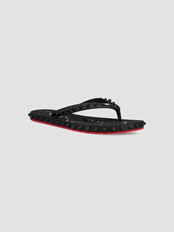 CHRISTIAN LOUBOUTIN Super Loubi Flip Flops - Black