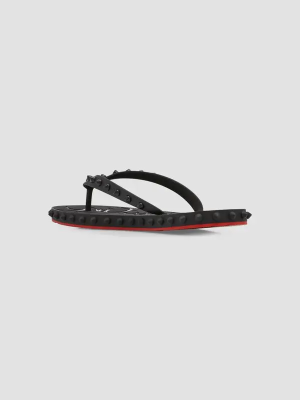 CHRISTIAN LOUBOUTIN Super Loubi Flip Flops - Black