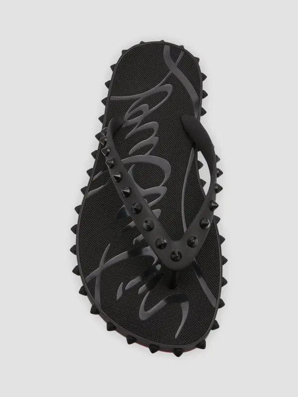 CHRISTIAN LOUBOUTIN Super Loubi Flip Flops - Black