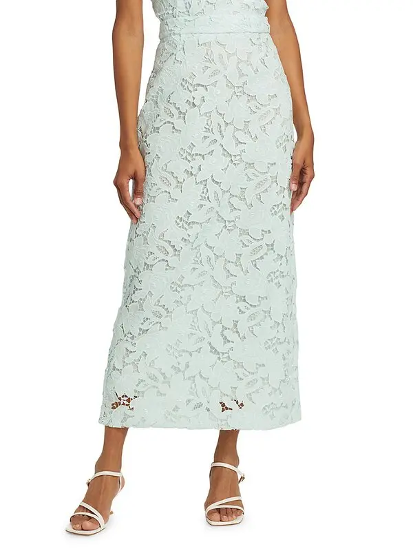 Zimmermann Natura Lace Pencil Midi-skirt