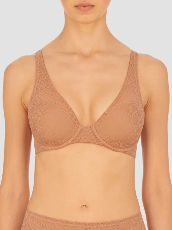 Natori Pretty Smooth Lace T-shirt Bra - Buff