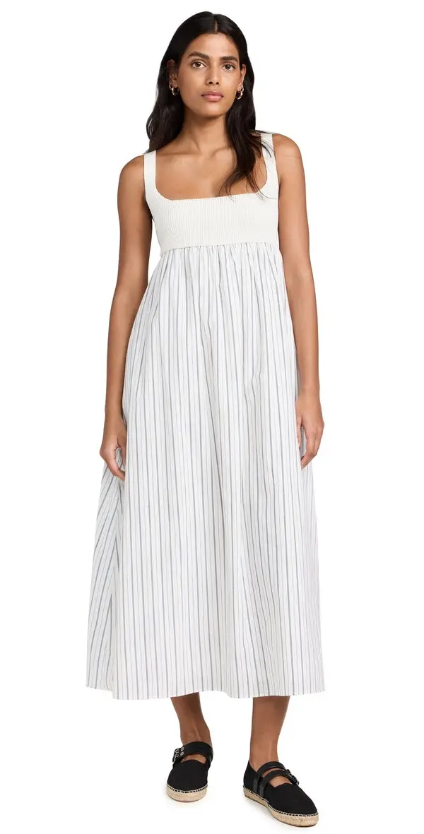 english factory women's poplin combo knit dress English Factory Women's Poplin Combo Knit Dress