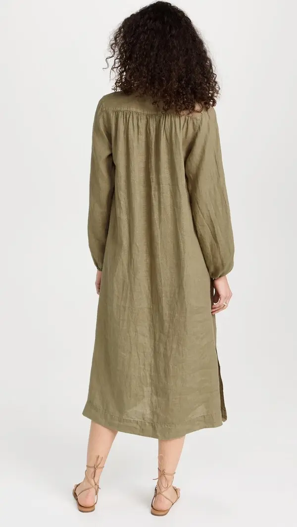 James Perse Lightweight Linen Dress In Cashew - 30% Off | Editorialist