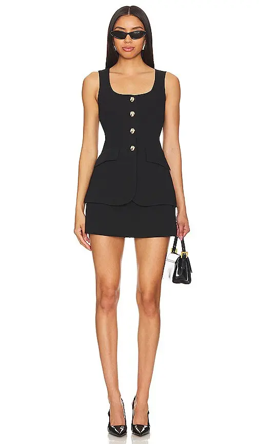 Amanda Uprichard Kya Romper - Black