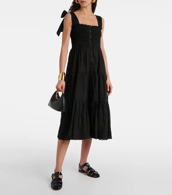 knee length dresses for ladies Poupette St Barth Becky Long Dress– Gallery Couture
