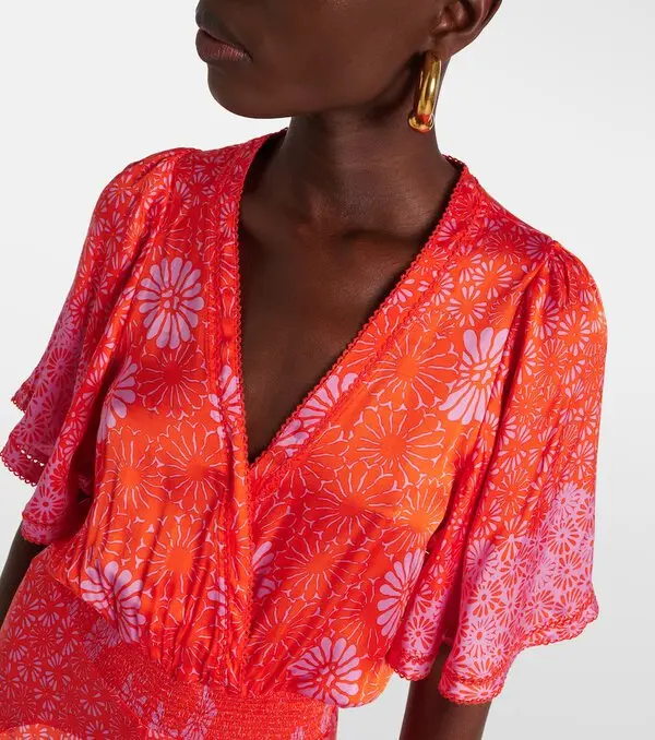 Poupette St Barth Mabelle Printed Maxi Dress - Pink