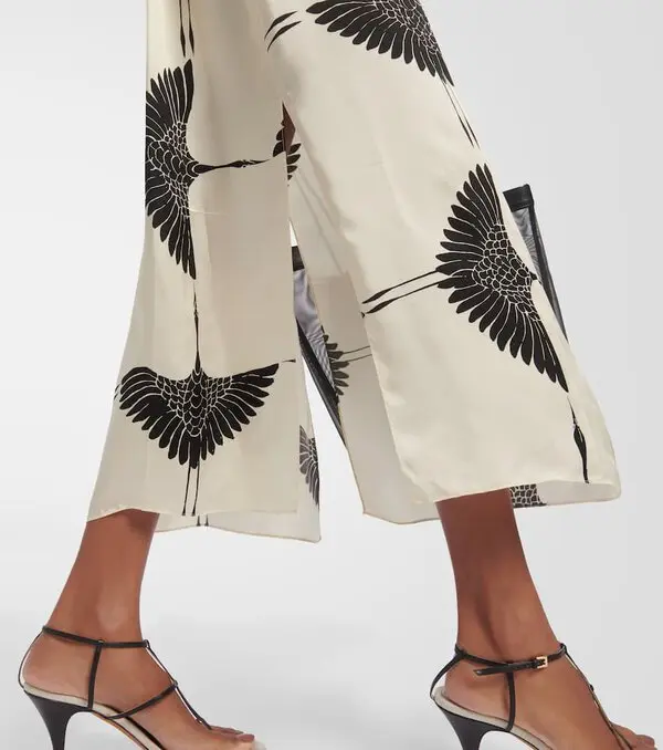 Khaite Sicily Printed Twill Midi Dress