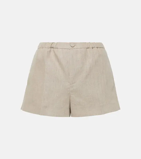 Valentino Garavani Linen Canvas Shorts - Beige