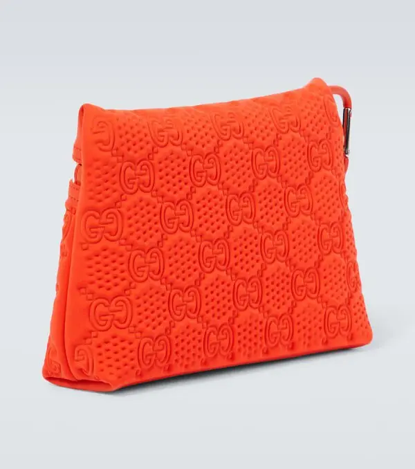 Gucci Small Gg Scuba Pouch - Orange | Editorialist