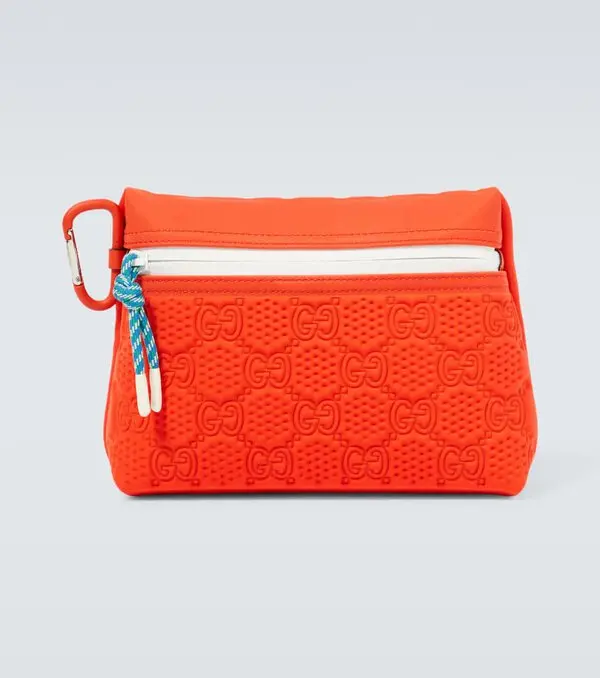 Gucci Small Gg Scuba Pouch - Orange | Editorialist