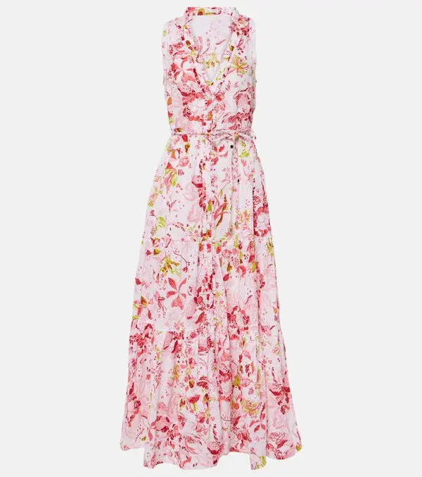 Poupette St Barth Nana Floral Maxi Dress - White