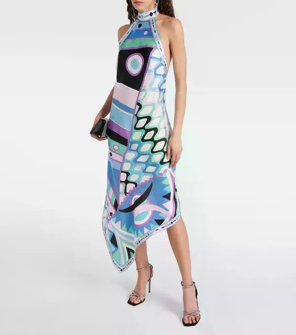 emilio pucci halter dress Chevron Knit Halter Mini Dress main image 0