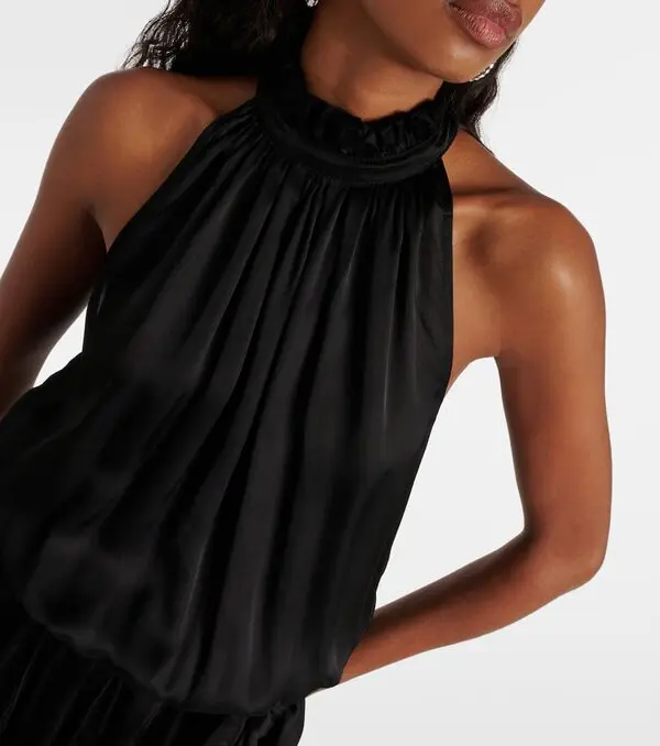 Poupette St Barth Bianca Halterneck Minidress - Black