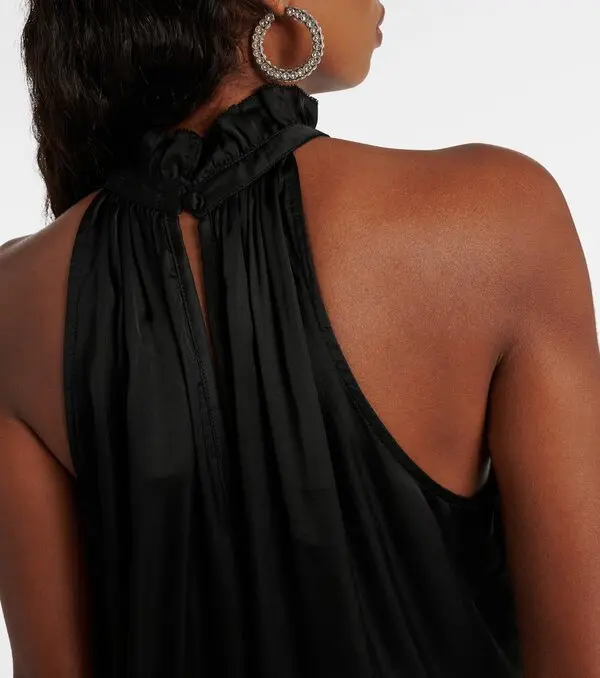 Poupette St Barth Bianca Halterneck Minidress - Black