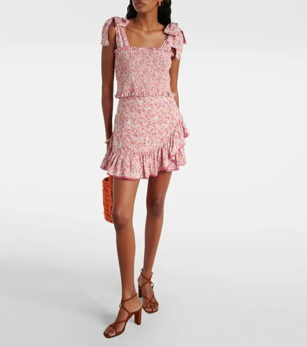 Poupette St Barth Trini Floral Top