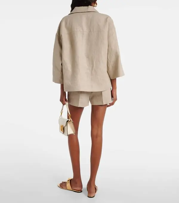 Valentino Garavani Vgold Linen Canvas Top