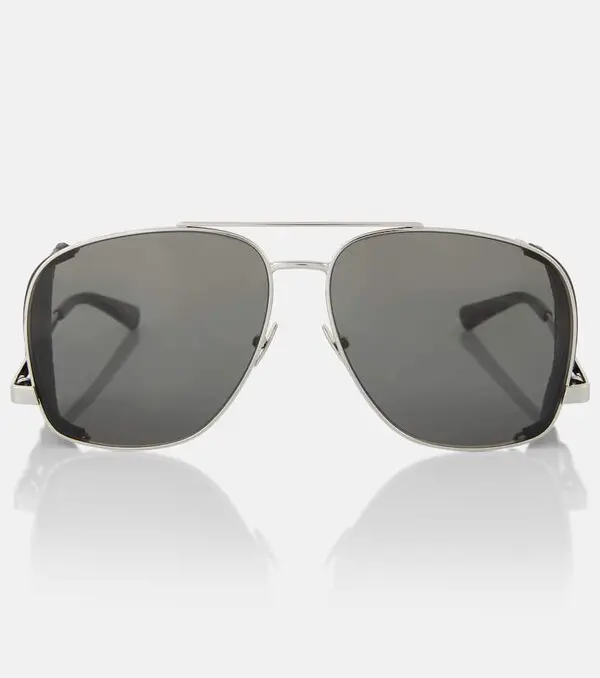 Saint Laurent Sl 653 Leon Spoiler Aviator Sunglasses - Black