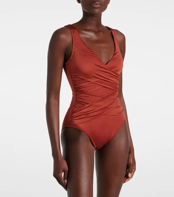 KARLA COLLETTO Ruched One Piece Swimsuit - Black