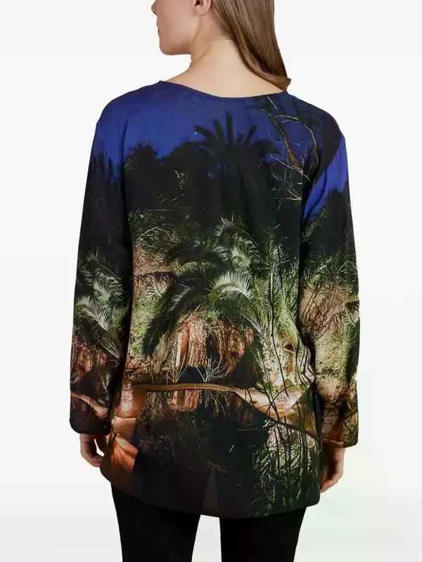 AGNÈS B. Palm Tree-print Tunic Top